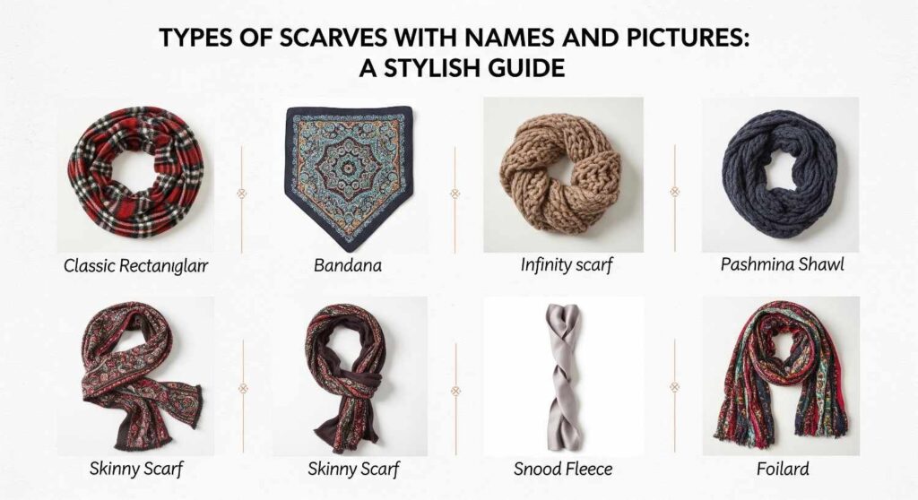 Types of Scarves with Names and Pictures – Complete Guide